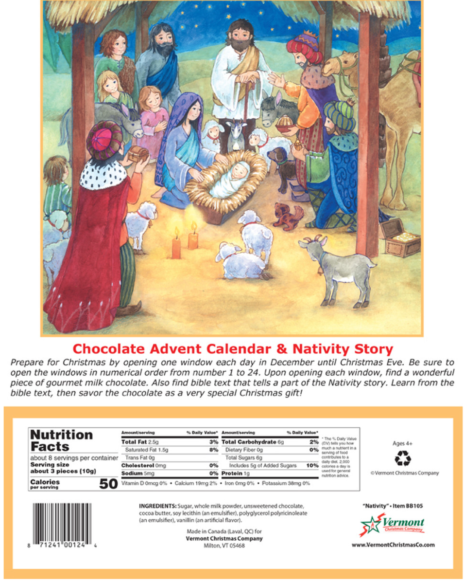 Chocolate Advent Calendar & Nativity Story with Bible Text – Steve's ...