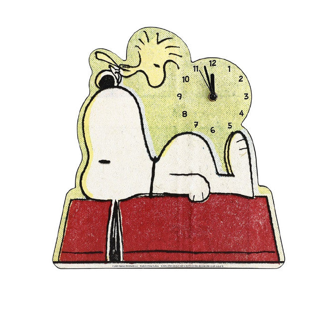 The Peanuts Gang Lazy Day Snoopy Shaped Wood Clock – Steve's Hallmark