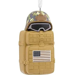 Hallmark Military Helmet on Suitcase Christmas Ornament – Steve's Hallmark