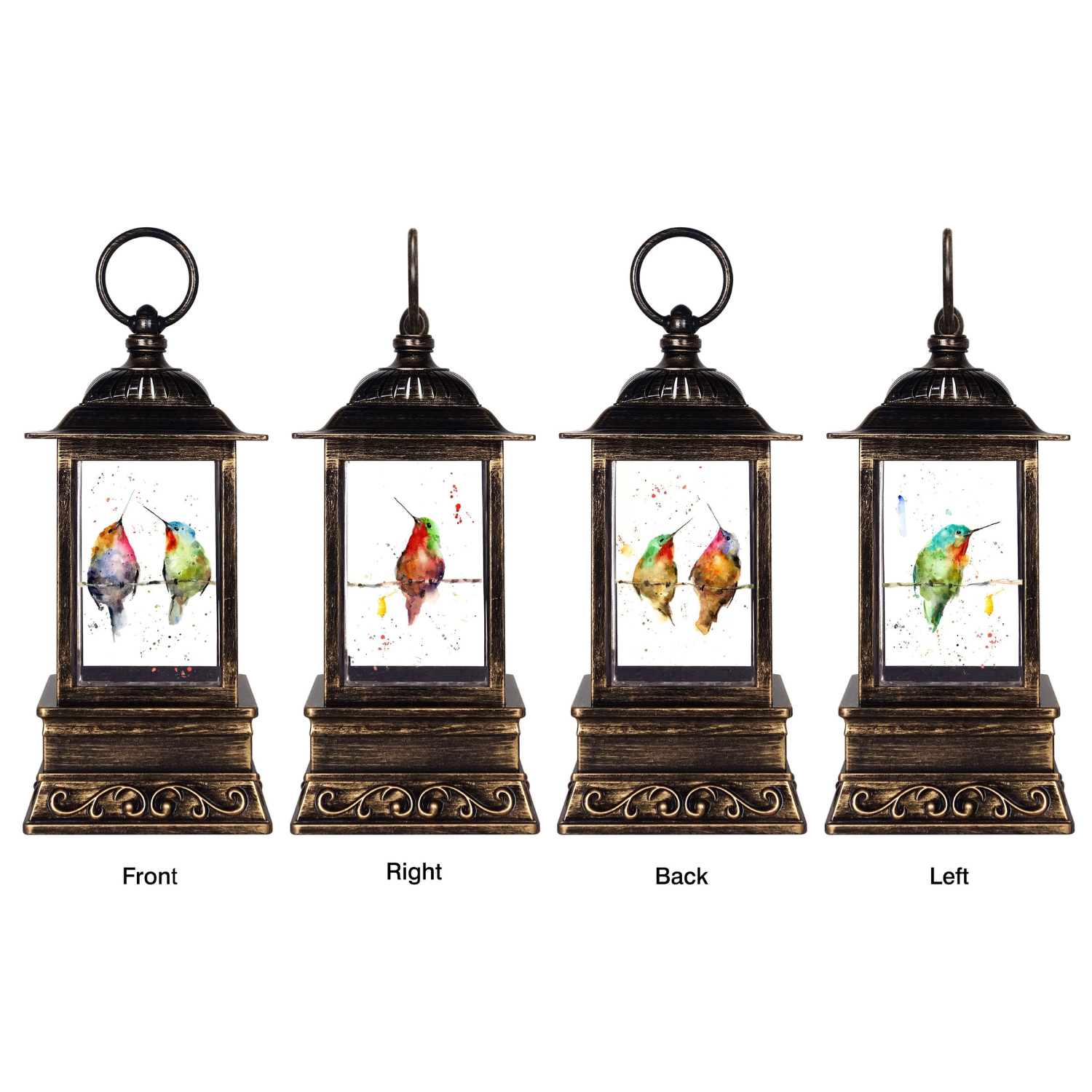 10.5" Enchanting Hummingbirds Sublimation Glitter Lantern - At Home by ...