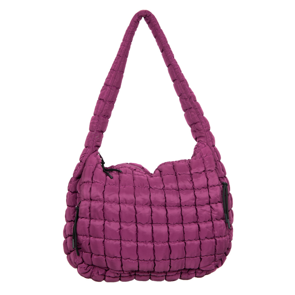 Katydid Oversized Quilted Hobo Tote Bag - Plum – Steve's Hallmark