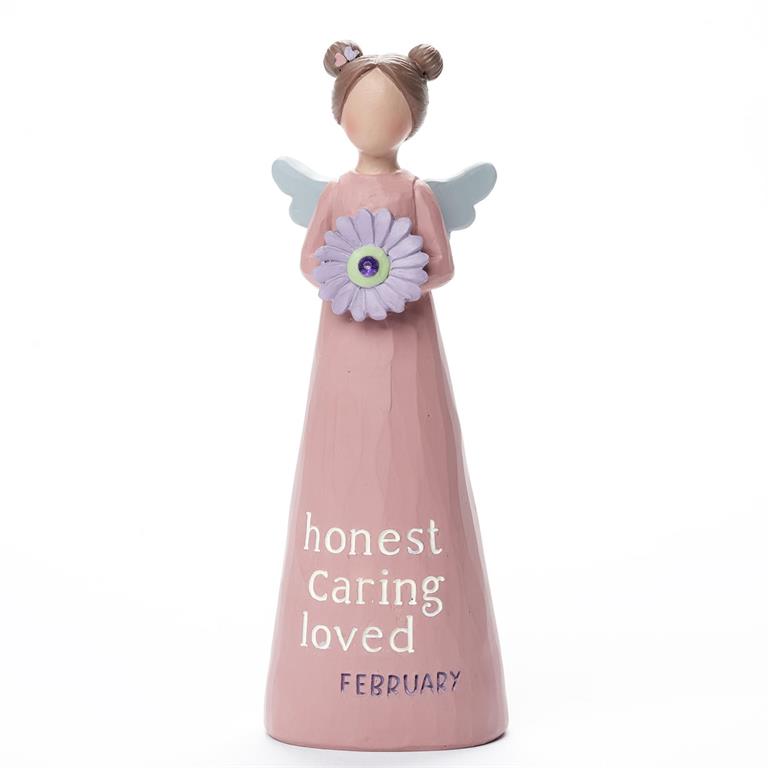 Birthstone Angel 5.25" Figurine February Honest Caring Loved – Steve's ...