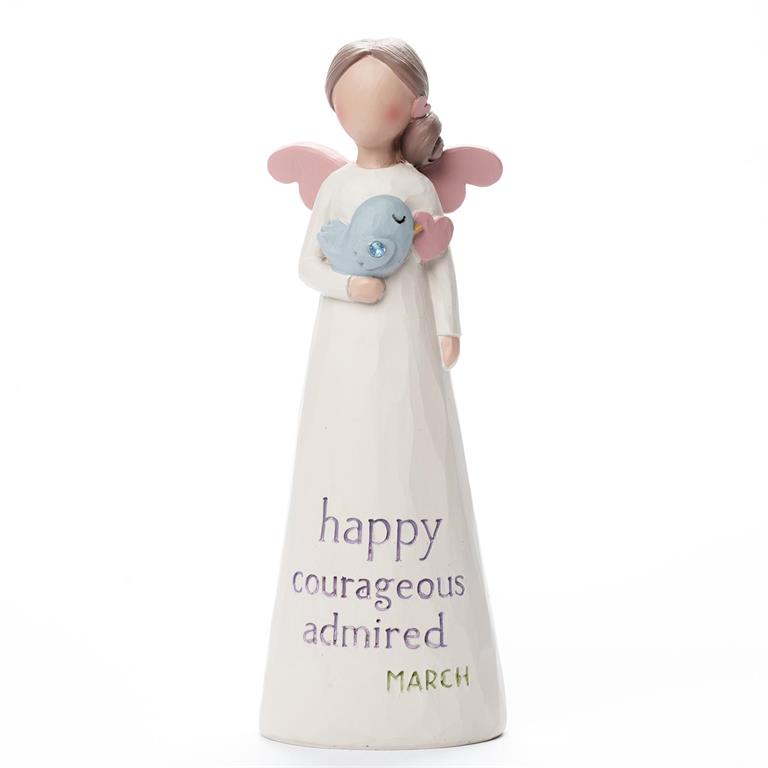 Birthstone Angel 5.25" Figurine March Happy Courageous Admired – Steve ...
