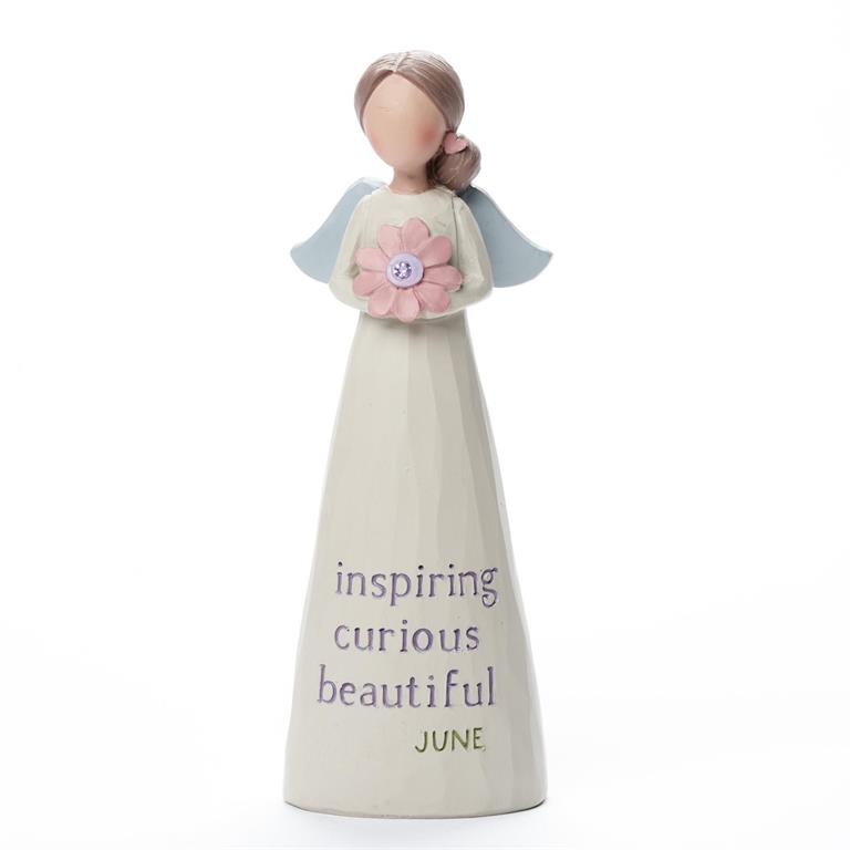 Birthstone Angel 5.25" Figurine June Inspiring Curious Beautiful ...