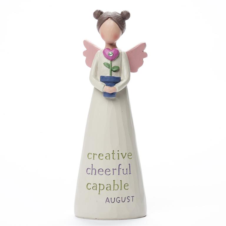 Birthstone Angel 5.25" Figurine August Creative Cheerful Capable ...