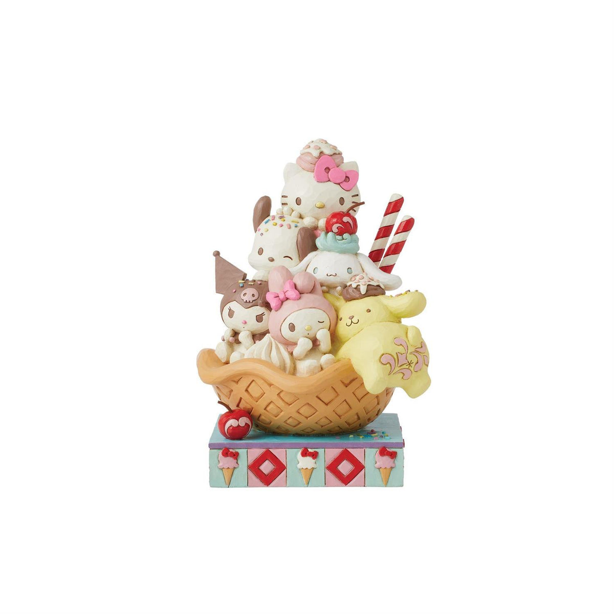 Sanrio Jim Shore Hello Kitty & Friends Group Share Ice Cream Sundae 8 ...
