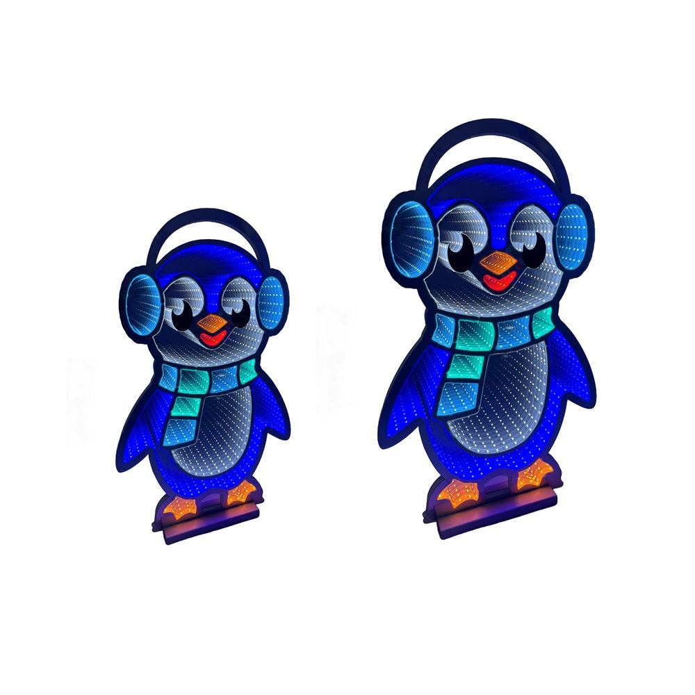 15.3" Polly Penguin Infinity Mirror – Steve's Hallmark