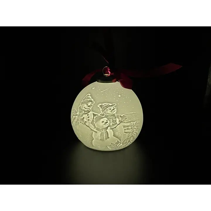 Snowman Luumii Lights Ball Ornament – Steve's Hallmark