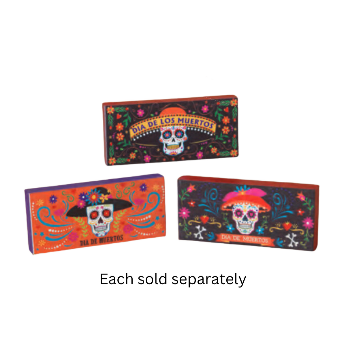 8" Day of the Dead Colorful Wood Block – Steve's Hallmark