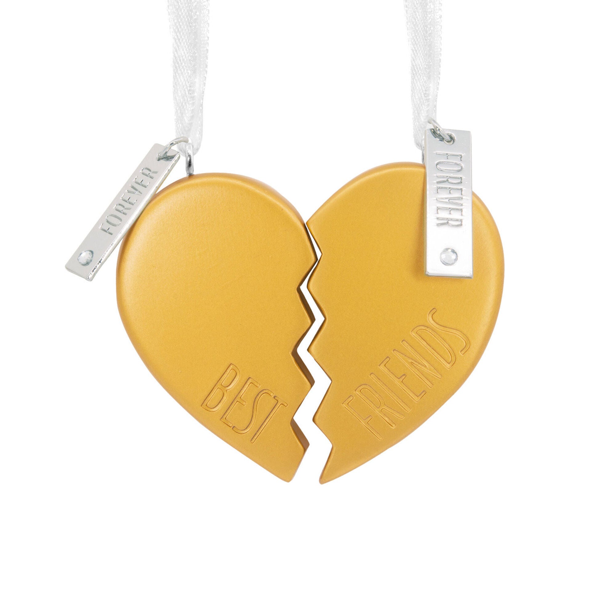 Best Friends Forever Heart Hallmark Ornament, Set of 2 – Steve's Hallmark