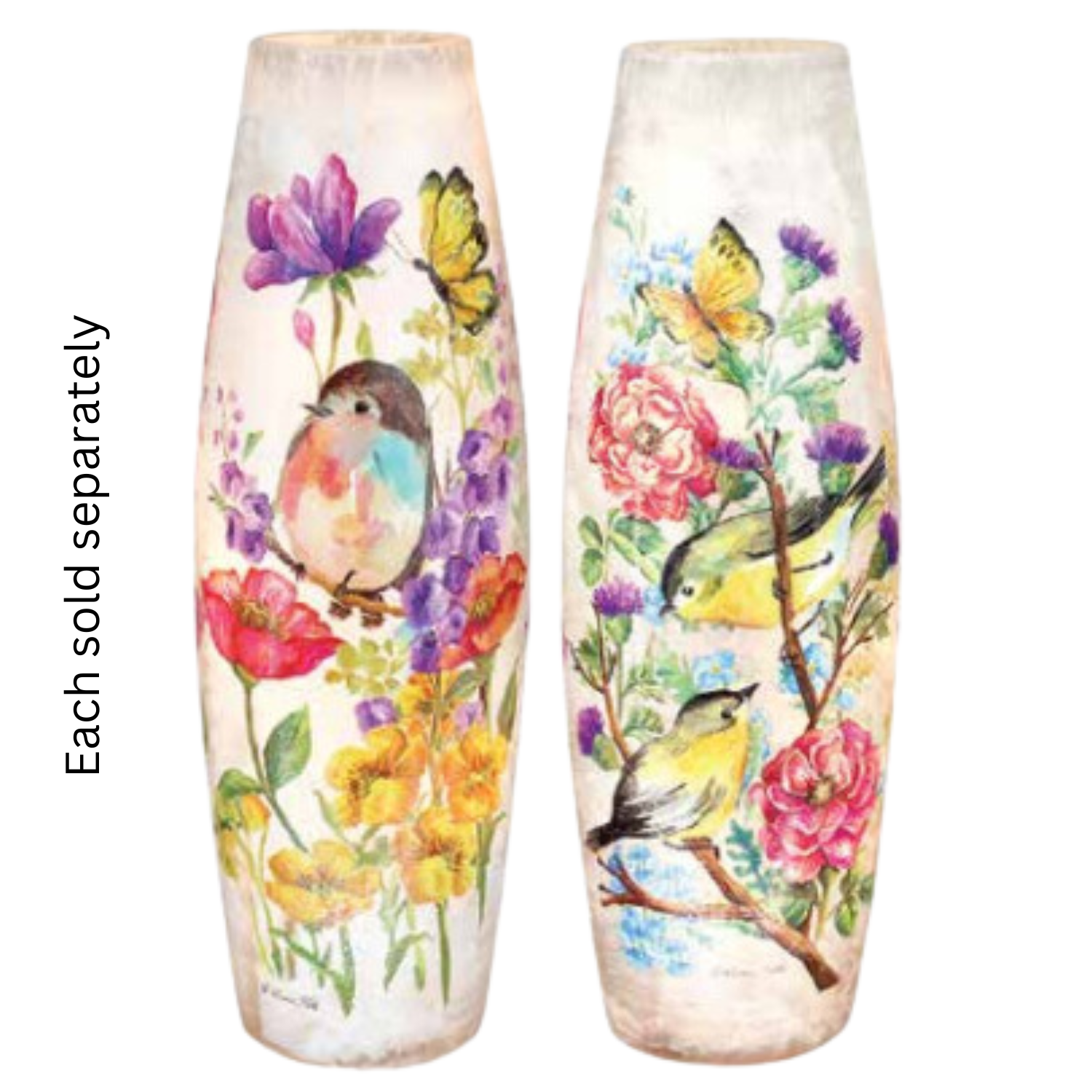 Blooming Nature Birds and Floral Pre-Lit Glass Vase 11.75" – Steve's ...