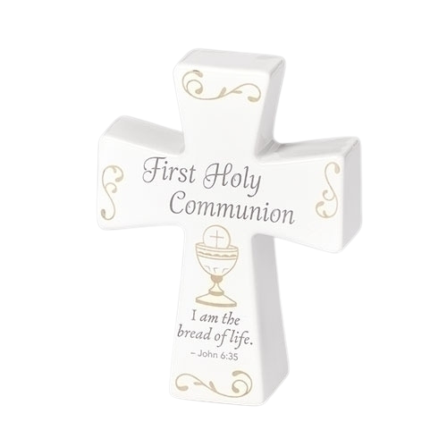 4.5" First Holy Communion Ceramic Cross – Steve's Hallmark