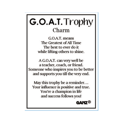 G.O.A.T. Trophy Token Charm – Steve's Hallmark