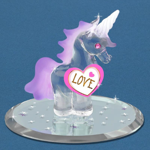 Glass Baron Unicorn "Love" Glass Figurine – Steve's Hallmark