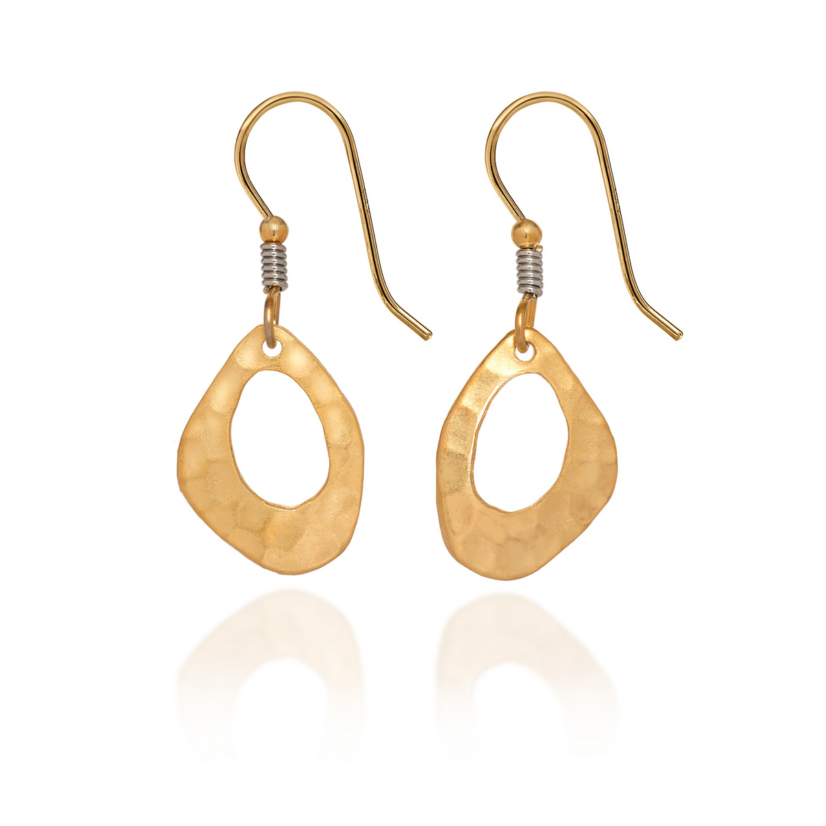 Silver Forest Gold Open Shape & Wire Wrap Pierced Earrings – Steve's ...