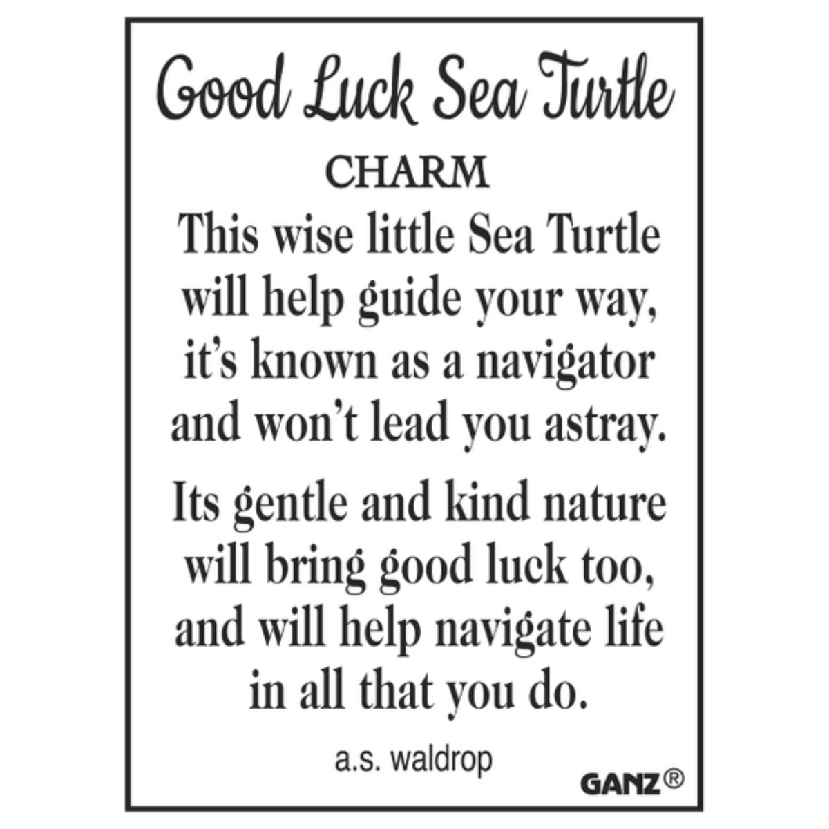 Good Luck Sea Turtle Token Charm – Steve's Hallmark