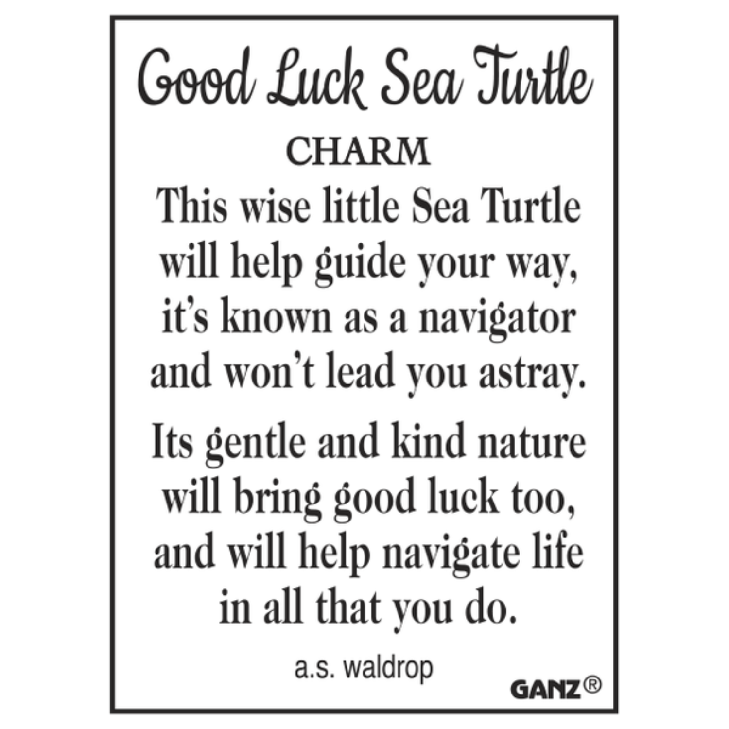 Good Luck Sea Turtle Token Charm – Steve's Hallmark