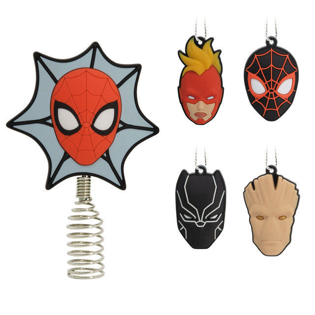 Hallmark Mini Marvel Super Heroes Hallmark Tree Topper and Ornaments ...