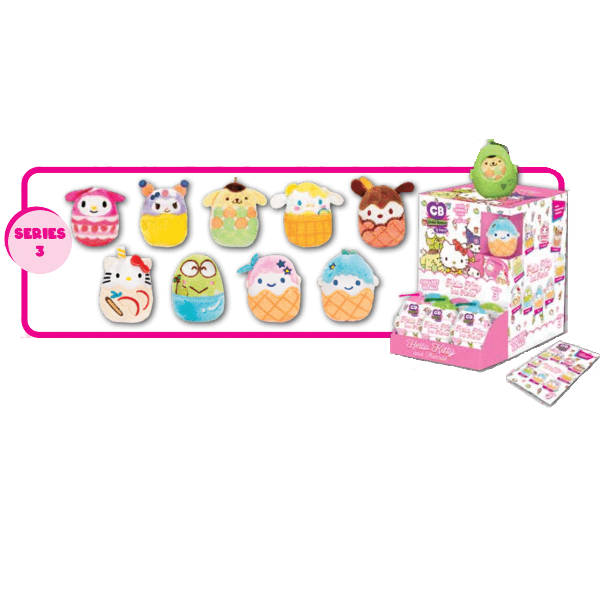 3" Sanrio Hello Kitty and Friends My Favorite Flavor Mystery Cutie Bea ...