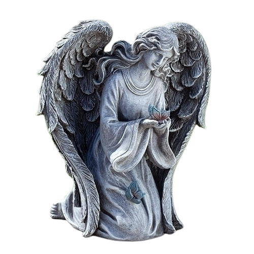 11" Kneeling Angel with Butterfly Garden Statue – Steve's Hallmark