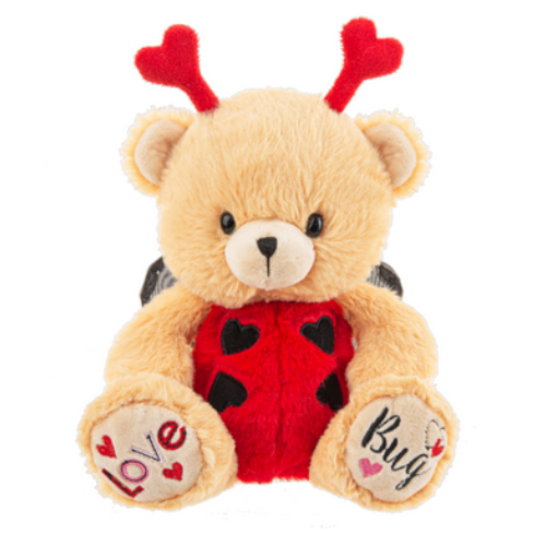 7" Love Bug Ladybug Tan Bear with Flutter Wings Stuffed Plush – Steve's ...