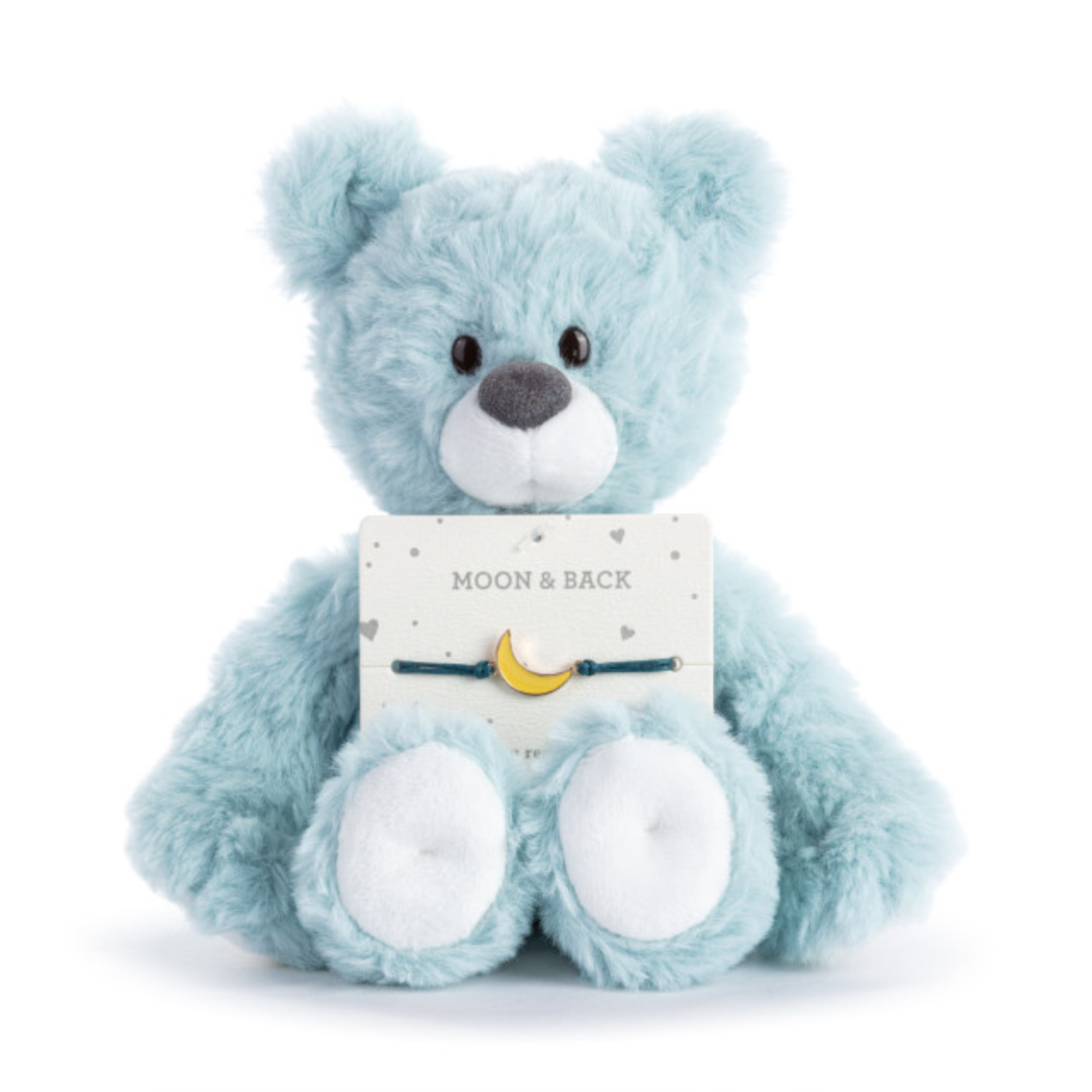 8" Moon and Back Blue Bear Stuffed Animal with Keepsake Jewelry – Steve ...