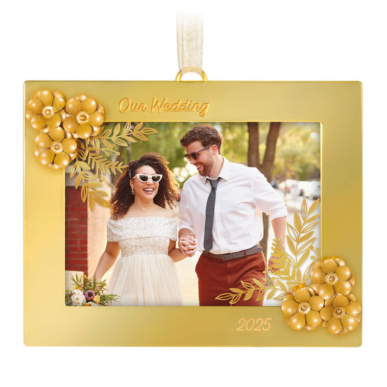 Hallmark Our Wedding 2025 Photo Frame Metal Ornament – Steve's Hallmark
