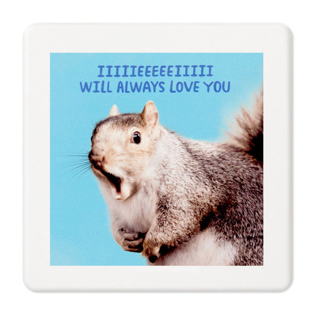 Hallmark Singing Squirrel Photo Funny Coaster – Steve's Hallmark