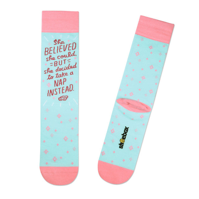 Hallmark Shoebox She Believed Funny Crew Socks – Steve's Hallmark