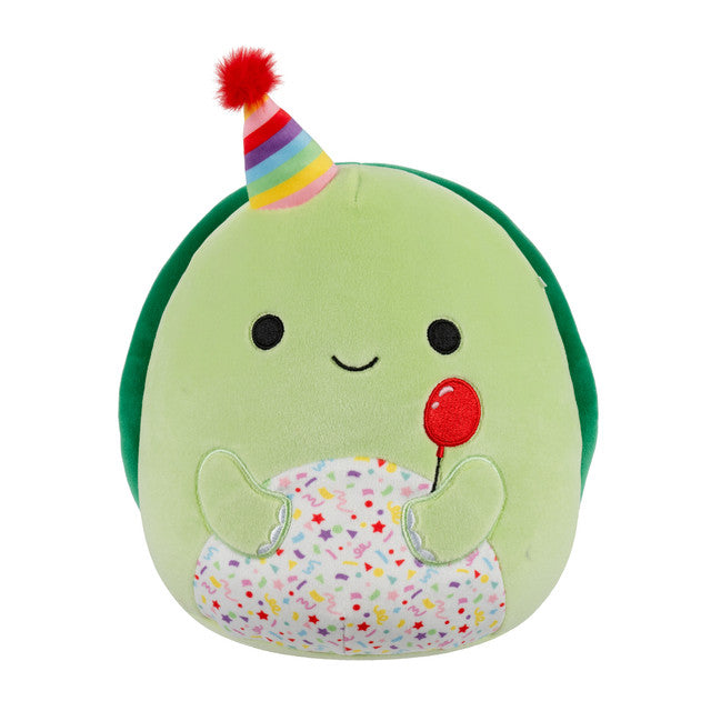 Squishmallow Henry Green Turtle with Birthday Hat and Confetti Belly H ...