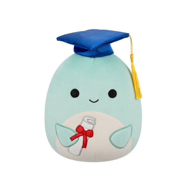 Squishmallow Perry Teal Dolphin with Graduation Cap Holding Diploma 8 ...