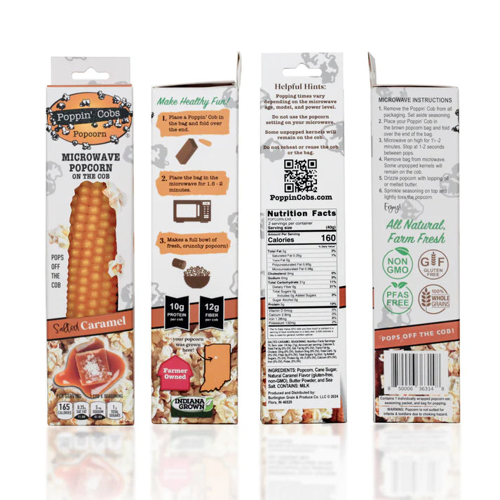 Popcorn on the Cob with Salted Caramel Seasoning 2.8 Oz. – Steve's Hallmark