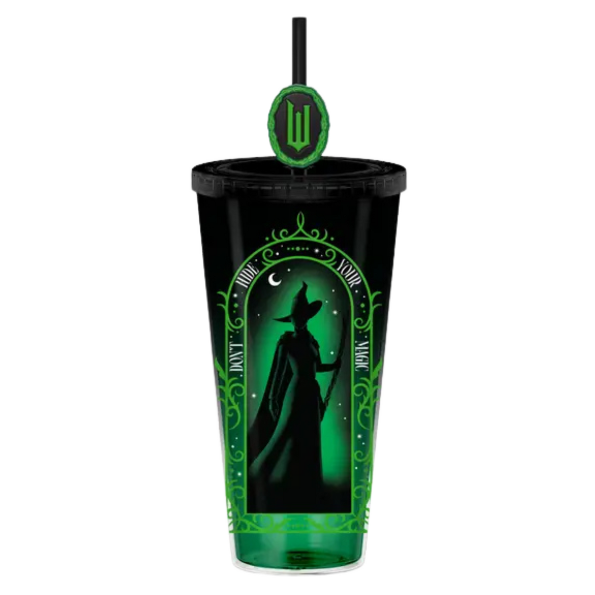 Wicked Elphaba Don't Hide Your Magic 24 Oz. Plastic Cold Cup with Lid ...