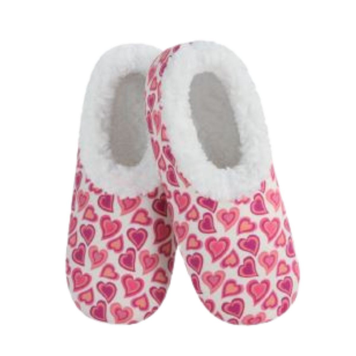 Women's Classic Cozy Snoozies® Retro Red Hearts on White – Steve's Hallmark
