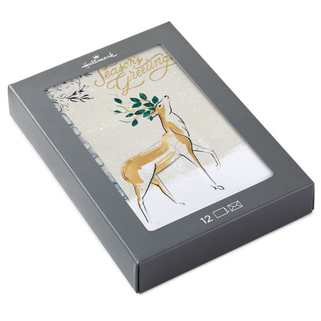 Hallmark Majestic Deer and Birch Christmas Cards Pack – Steve's Hallmark