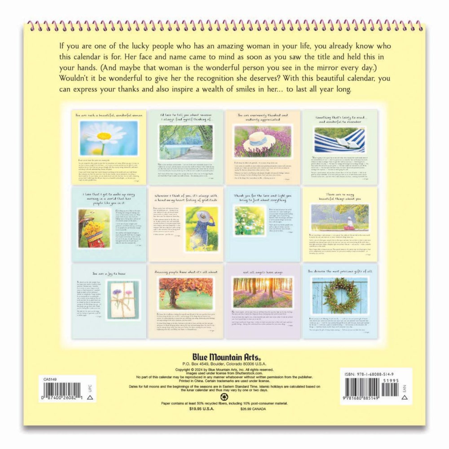 You Are One Amazing Lady 2025 Calendar – Steve's Hallmark