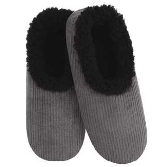 Men's Classic Snoozies® Sherpa Lined Corduroy Slippers - Gray – Steve's ...