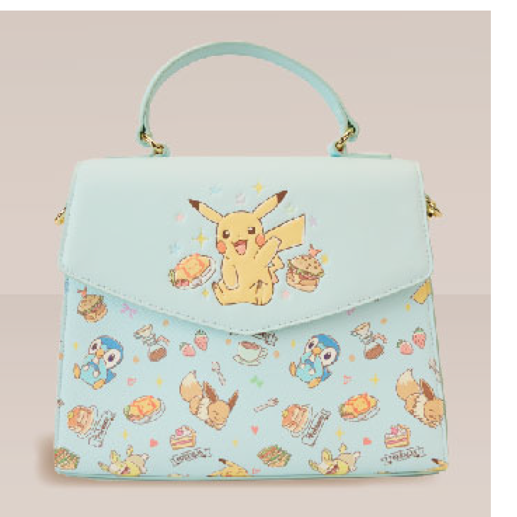 Loungefly Pokemon Cafe Crossbody Bag with Pikachu, Piplup, Eevee, Yamp ...