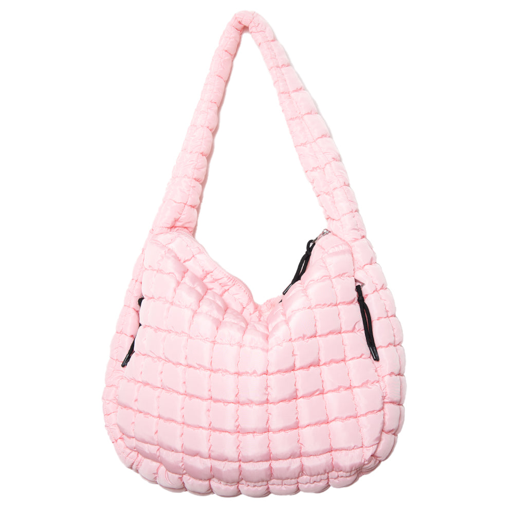 Katydid Oversized Quilted Hobo Tote Bag - Light Pink – Steve's Hallmark