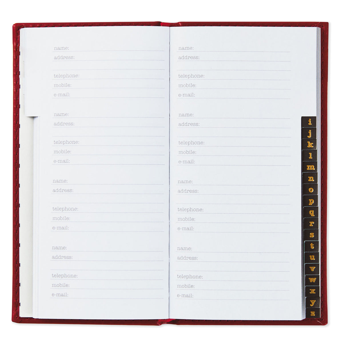 Hallmark Red Faux Leather Slim Address Book – Steve's Hallmark