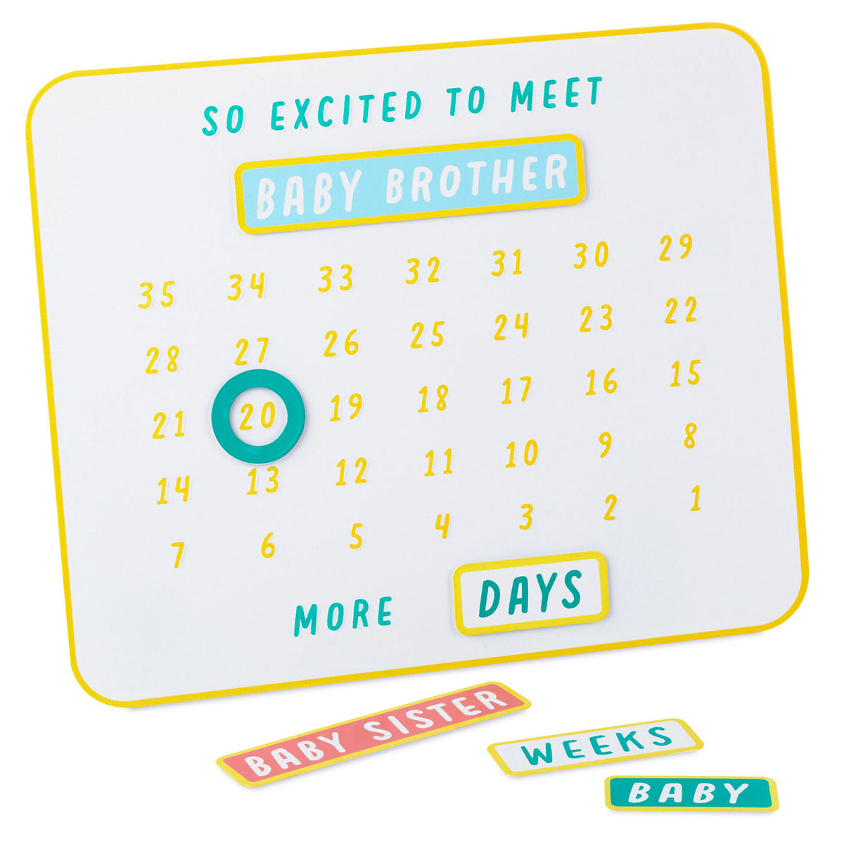 Hallmark So Excited to Meet You Magnetic Baby Countdown Board – Steve's ...