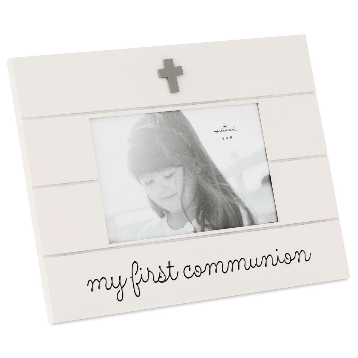 Hallmark My First Communion Frame with Gray Cross Holds 4"x6" Photo ...