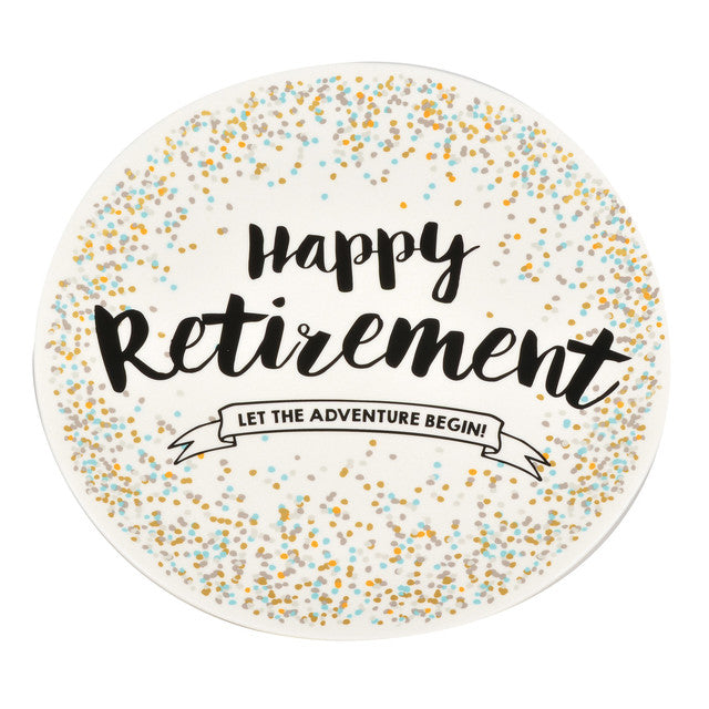 Our Name Is Mud Happy Retirement Plate – Steve's Hallmark