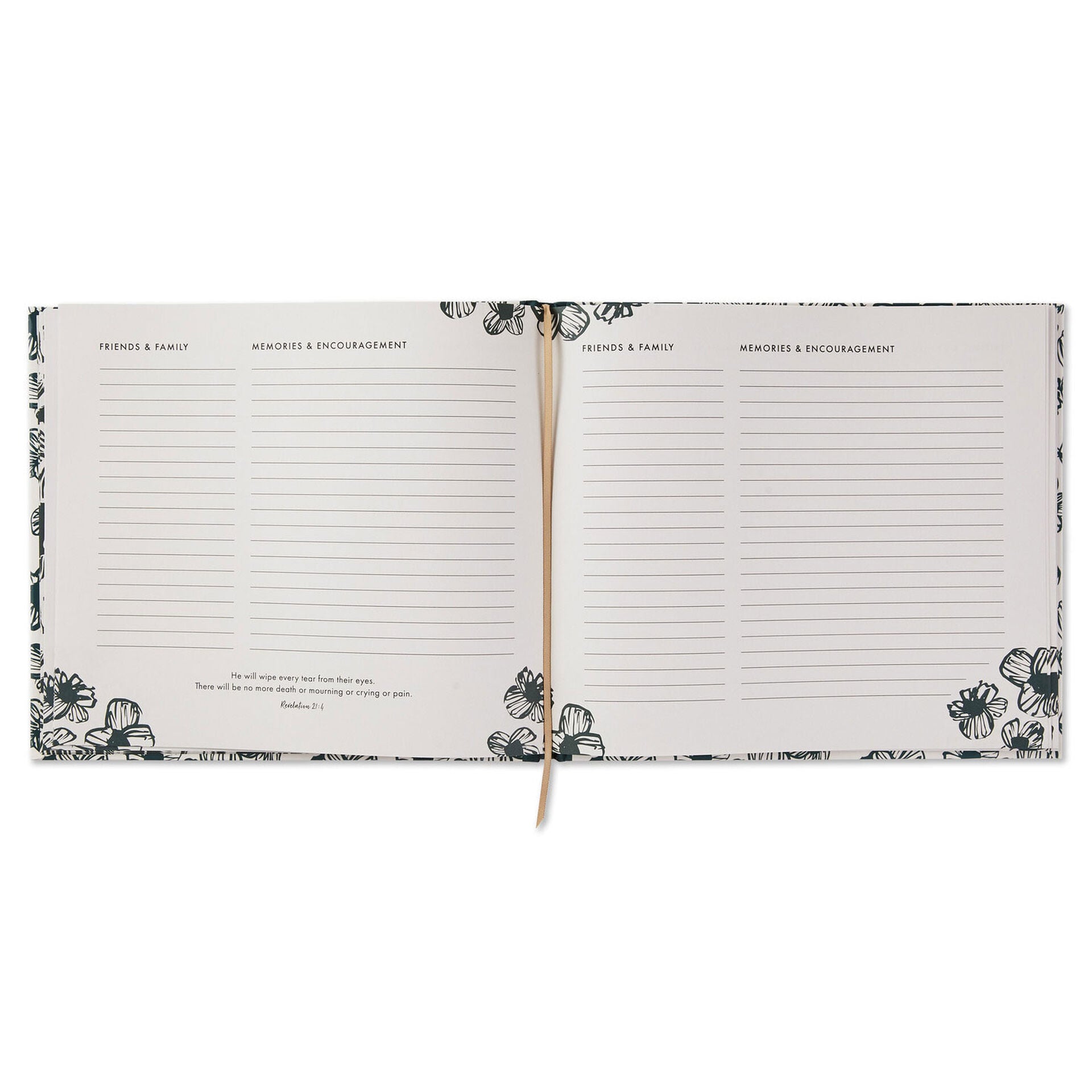 Hallmark In Loving Memory Floral Funeral Guest Book – Steve's Hallmark