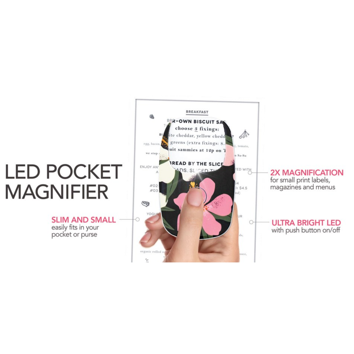 Tropical Opticard Pocket Size LED Light Up Handy Magnifier – Steve's ...