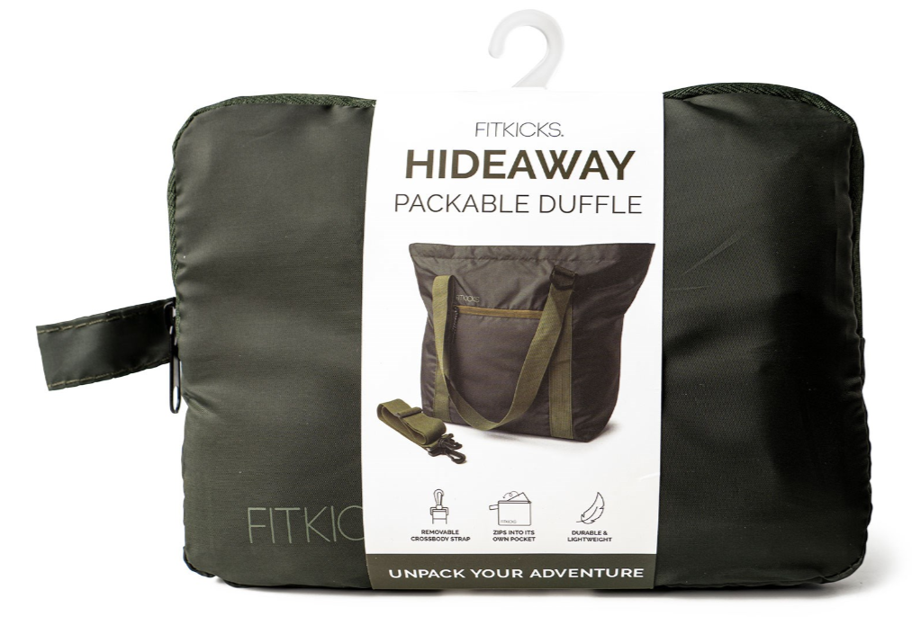 FITKICKS® Hideaway Foldable Packable Duffle Bag for Travel – Steve's ...