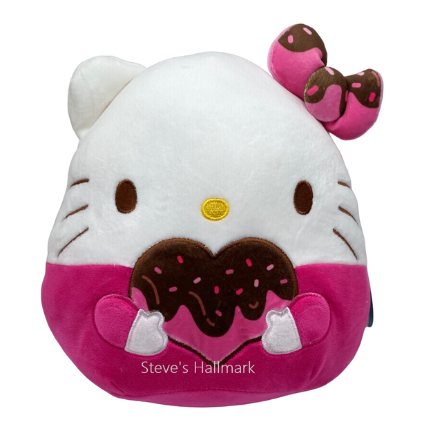 Valentine Squishmallow Sanrio Hello Kitty Chocolate Dipped with Pink H ...
