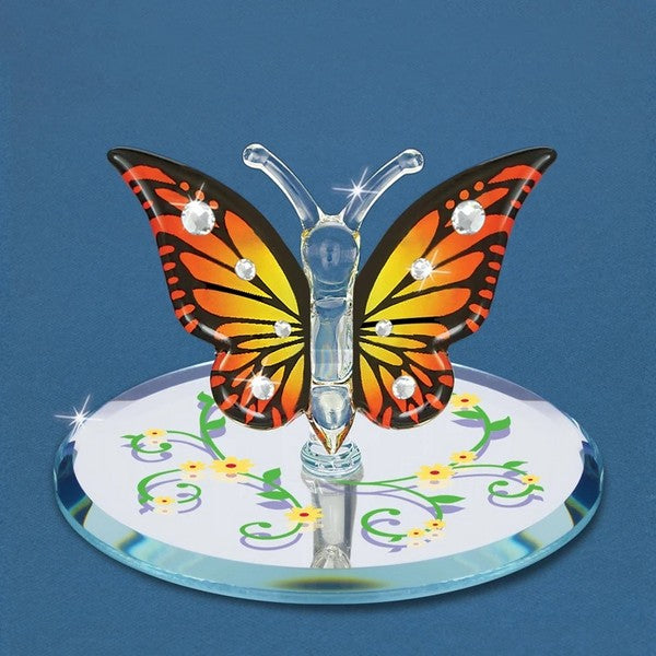 Monarch Butterfly with Crystals Glass Figurine – Steve's Hallmark