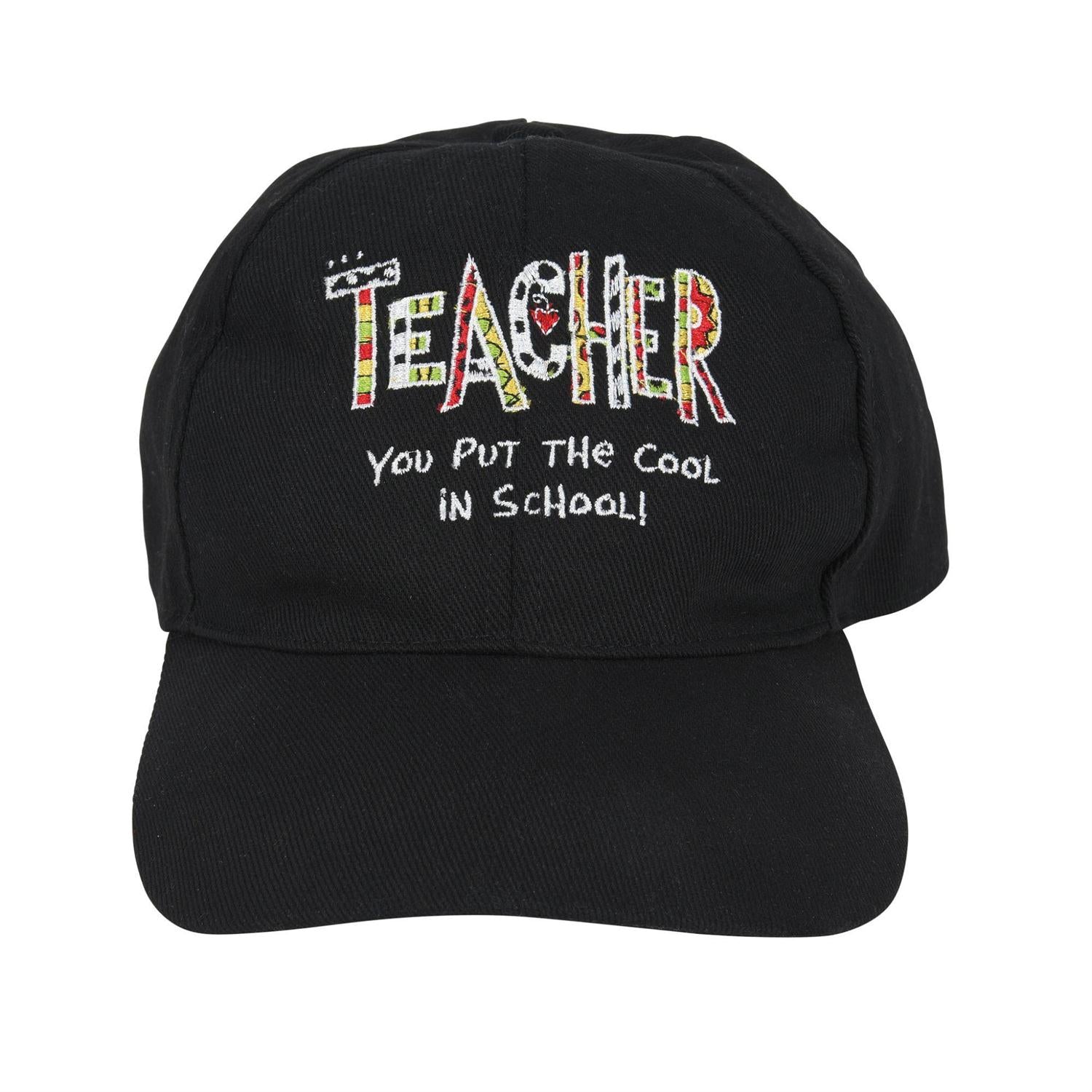 Teacher Put the Cool in School Embroidered Baseball Cap Hat – Steve's ...
