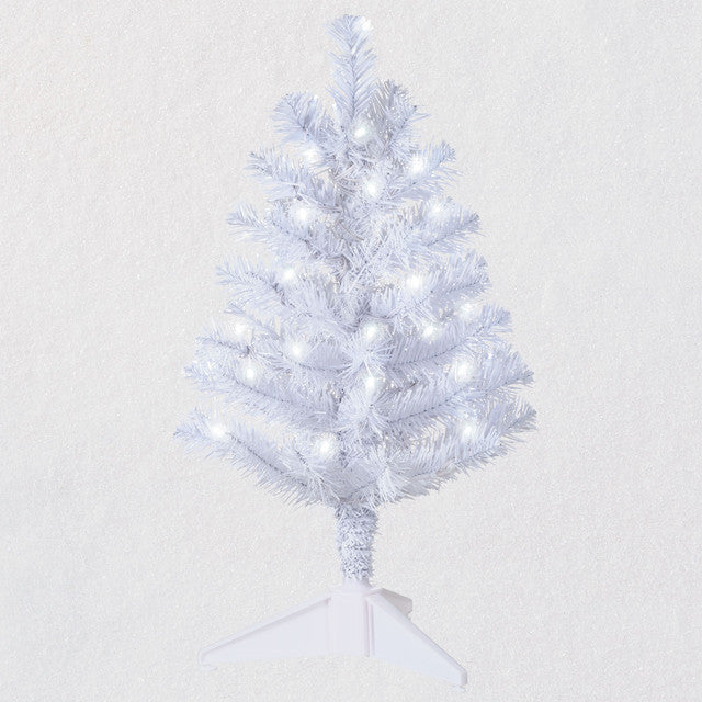 Hallmark Miniature White Pre-Lit Christmas Tree – Steve's Hallmark